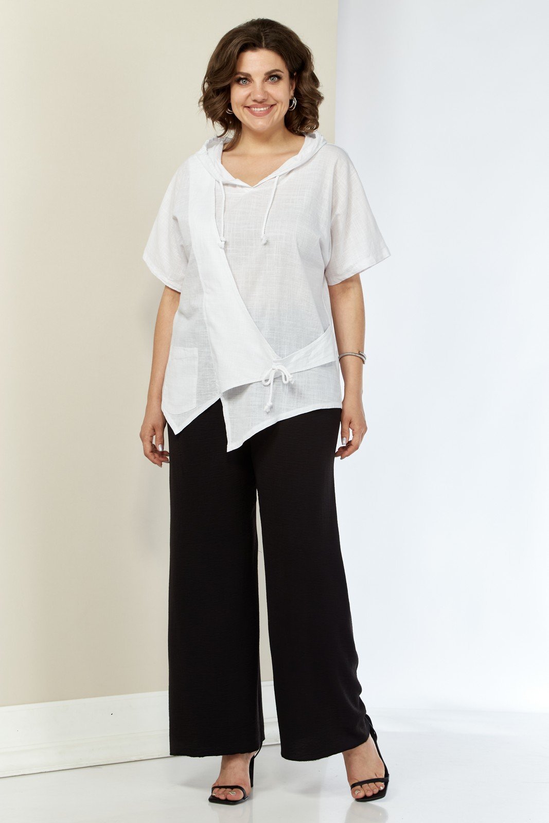 Туника 4069 белый Shetti купить в интернет магазине Велесмода